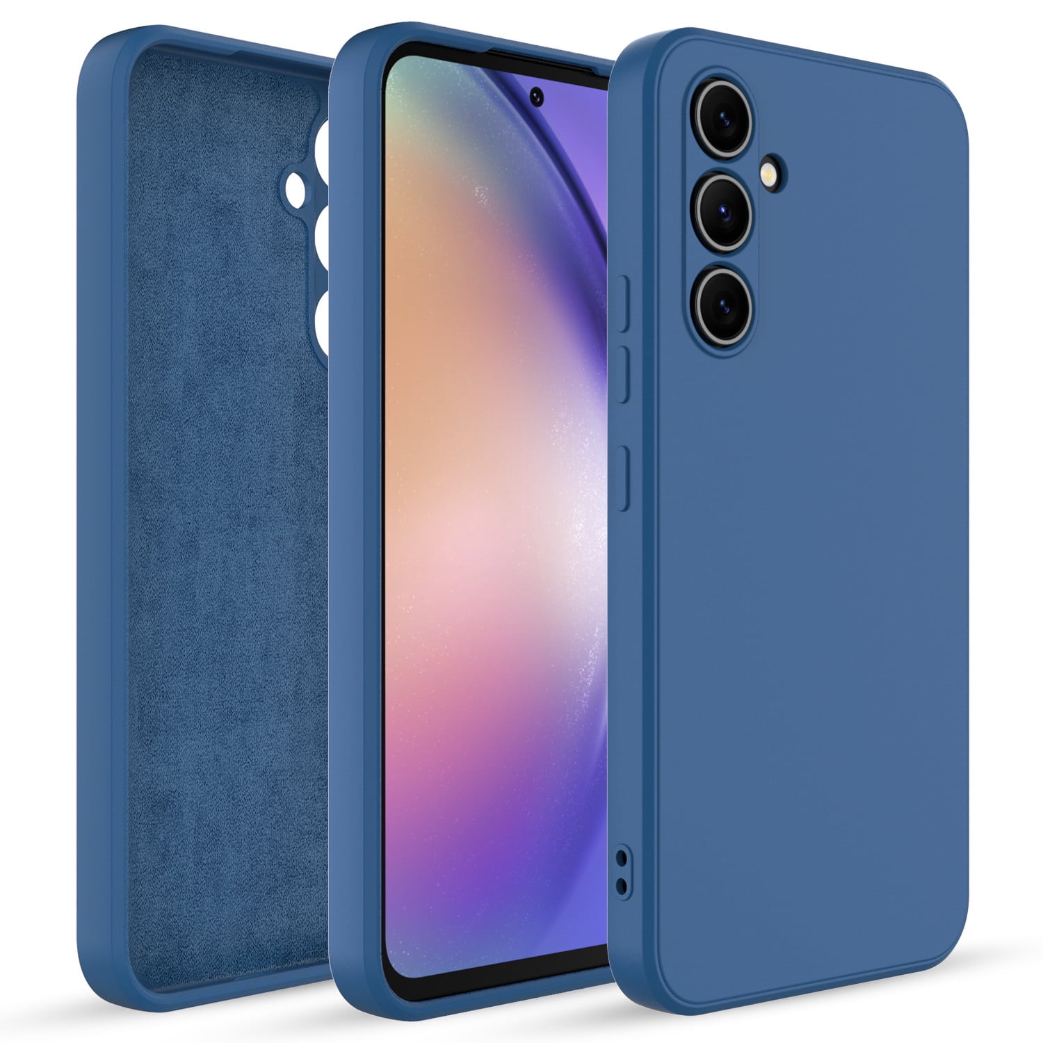 Venoro Case for Samsung Galaxy A54 5G Liquid Silicone Phone Cover, Blue ...