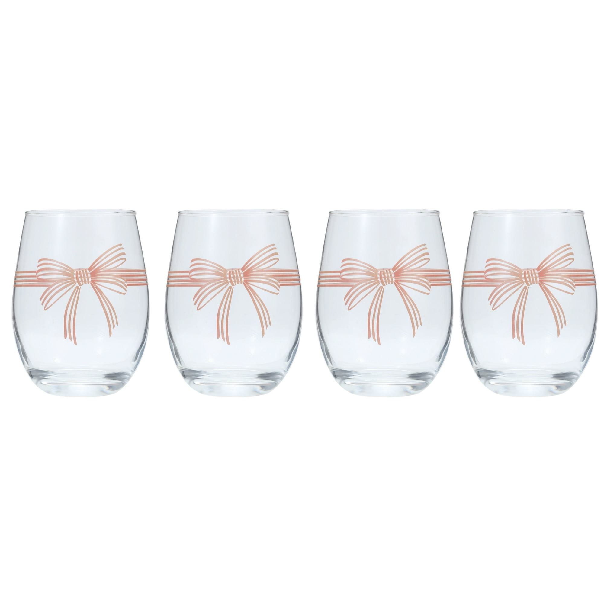 Click here for Luv By Betsey Johnson 16oz Bow Wine Glass Set Of 4 prices