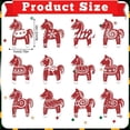 Agiufgs 24 Pack Wooden Horse Ornaments 24, Folk Art Design with ...