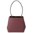 Michael Kors Pratt MK Logo Bucket Shoulder Bag Oxblood Multi Metallic ...