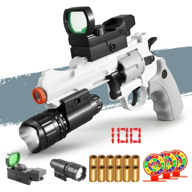Stress Shot Toy Gun - Soft Bullet Revolver Model Toy Gun, Semi ...