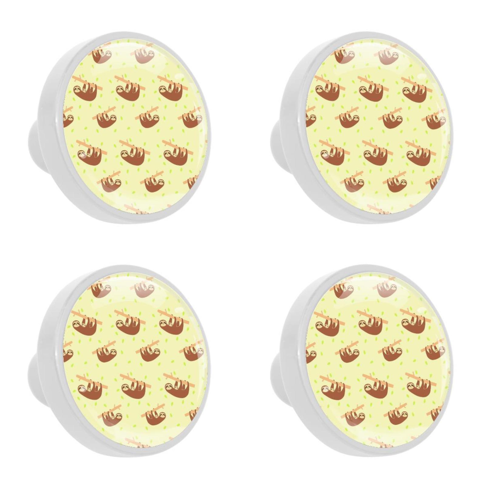 4 Pcs Sloth Baby Knobs for Kitchen Cabinet Cupboard Dresser Bookcase ...