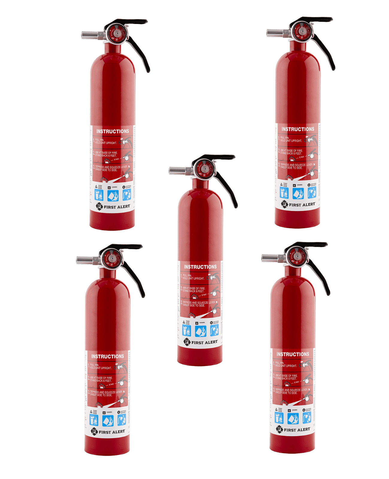 First Alert 1038789 Standard Rechargeable Home Fire Extinguisher , Red ...