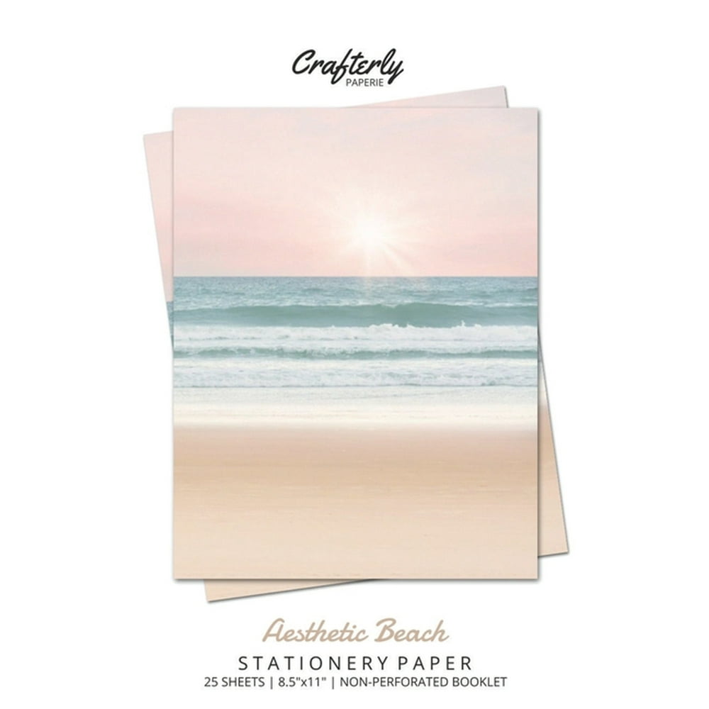 Aesthetic Beach Stationery Paper: Cute Letter Writing Paper for Home ...