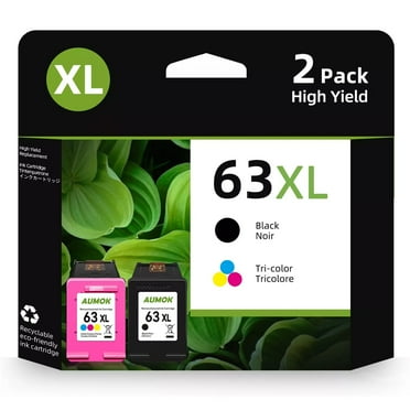 63XL Ink Cartridge Combo Pack Compatible for HP Ink 63 XL Works with HP ...