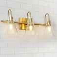 Liniya Modern 22'' Bathroom Vanity Light Brass Gold Wall Sconces Horn ...