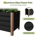 2-Pack Aluminum Raised Garden Beds with Legs, 60x40x45cm Deep Metal ...