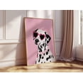ARTVORA Stylish Dalmatian Dog Poster with Pink Heart Sunglasses - Fun ...
