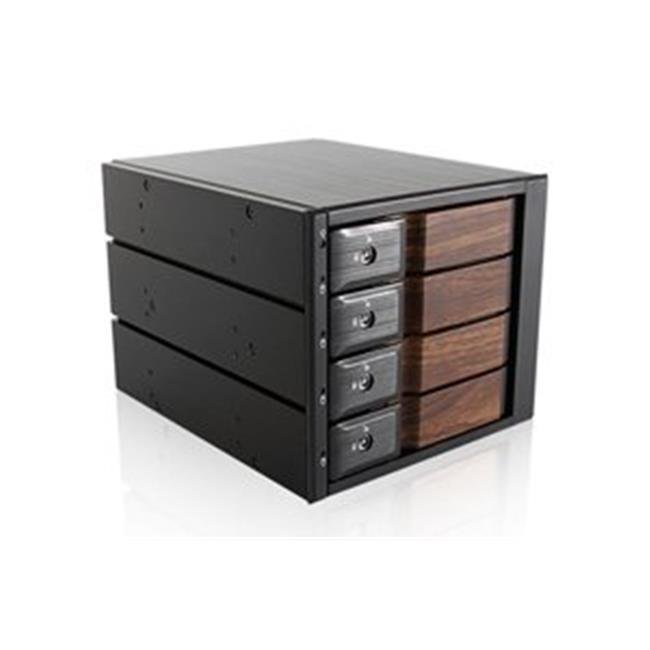 iStarUSA BPN-DE340SS-WB Hot-Swap Rack With Wood Look Bezel - 3 x 5.25 ...