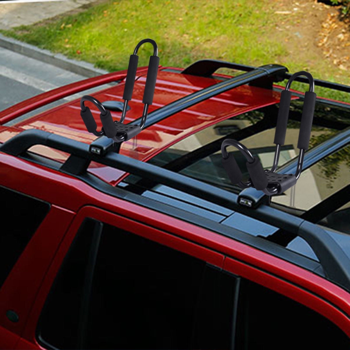 Costway Universal Foam Automotive J Bar Kayak Carrier for Car SUV Truck Roof Rack Walmart