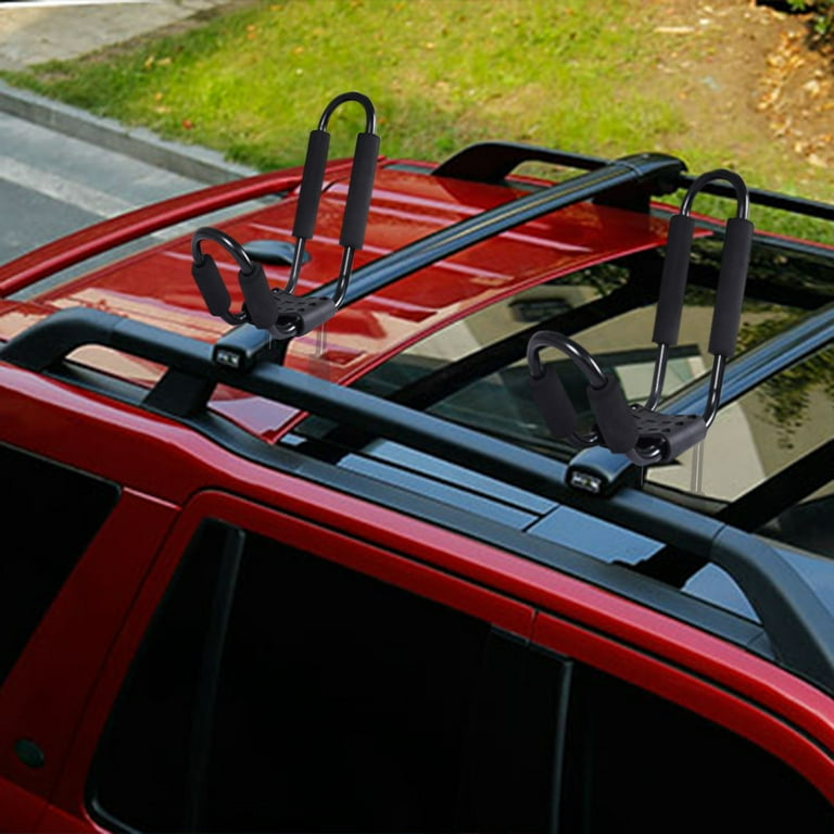 Costway 2 Pair Canoe Boat Kayak Car SUV Truck Top Roof Rack Mount Carrier J Cross Bar