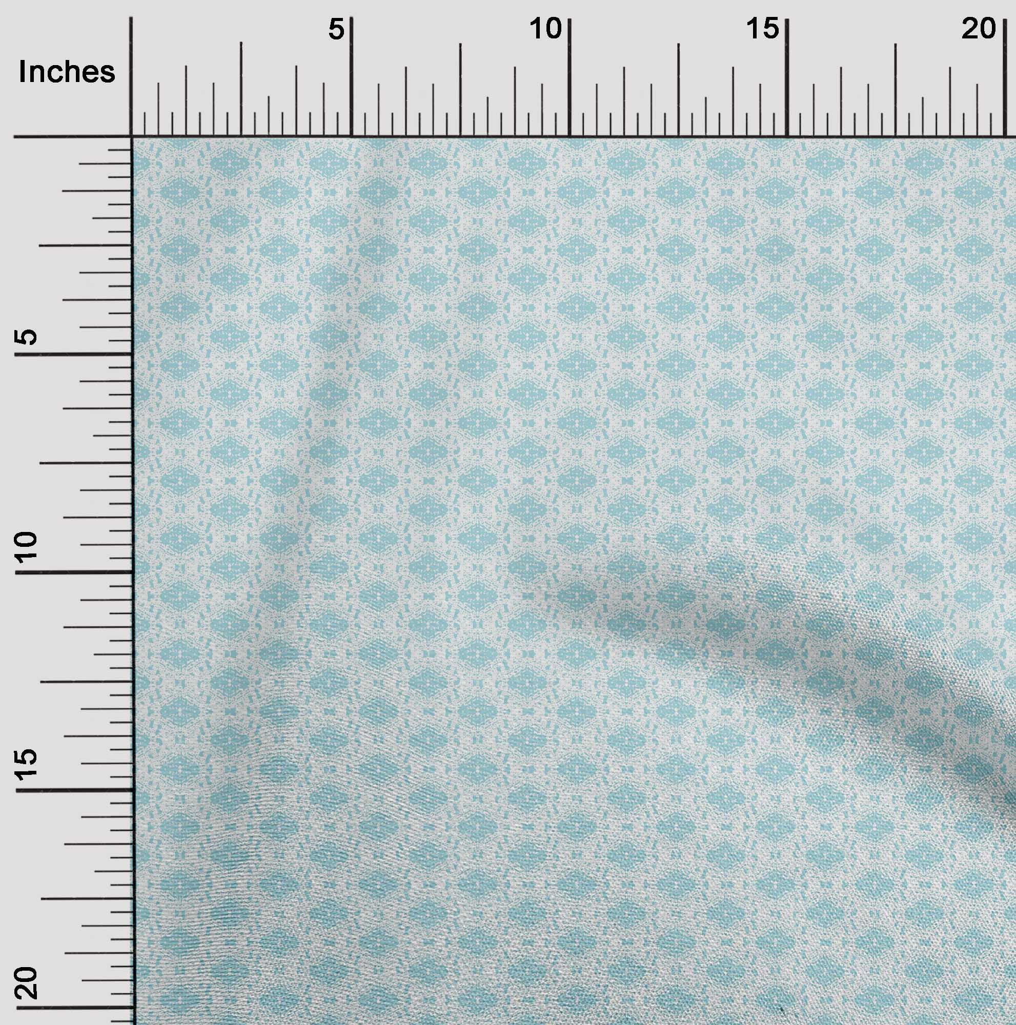 oneOone Silk Tabby Sky Blue Fabric Geometric Check Craft Projects Decor ...