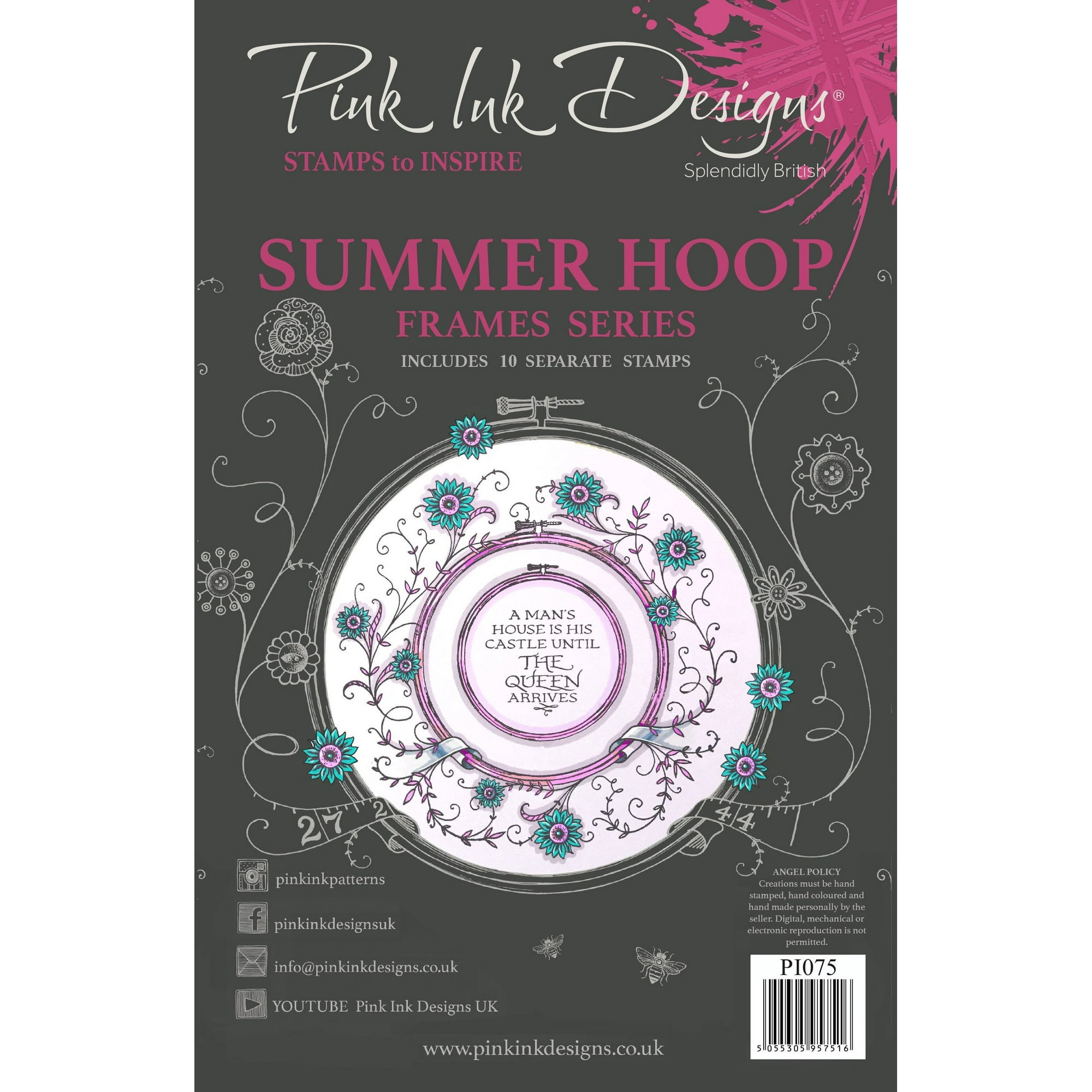 Click here for Pink Ink Designs Summer Hoop A5 Clear Stamp Set prices