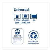 Tork Universal Hardwound Roll Towel, 7.88" x 600 ft, Natural, 12/Carton ...