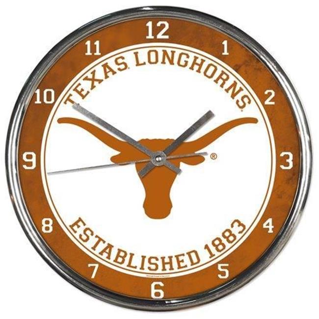 Texas Longhorns Clock Round Wall Style Chrome - Walmart.com