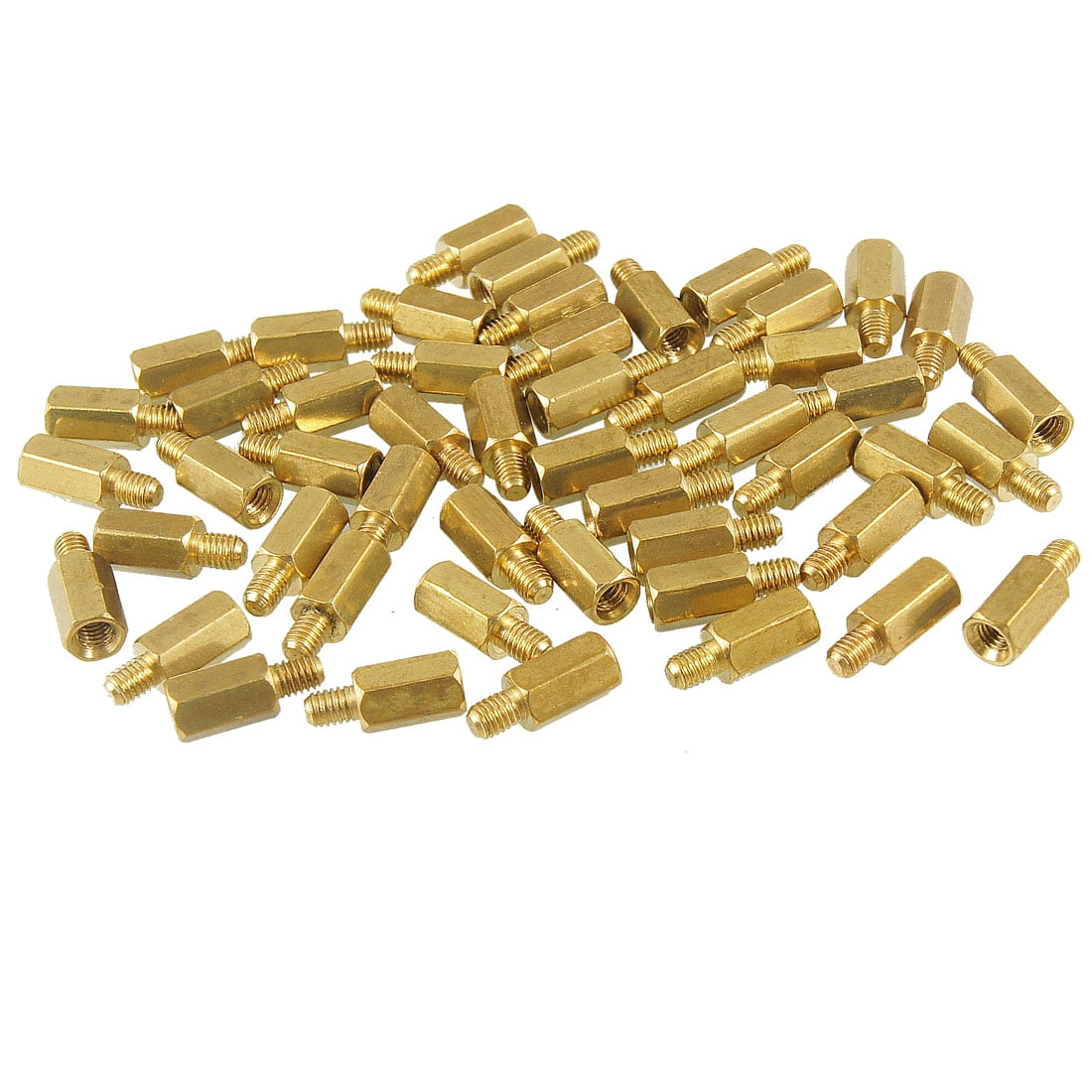 M3 Male X M3 Female 8mm Long Hexagonal Brass PCB Standoffs Spacers 50 m3-male-x-m3-female-8mm-long-hexagonal-brass-pcb-standoffs-spacers-50