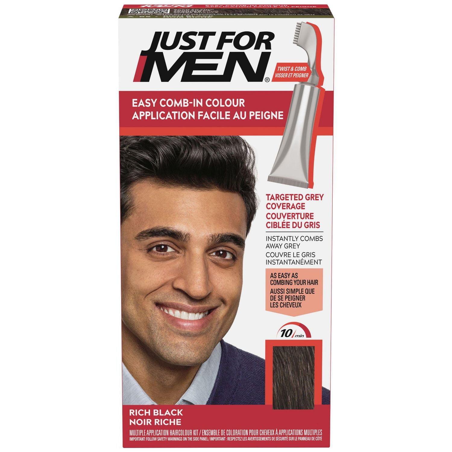 Click here for Just For Men Easy Comb-In Colour Rich Black A-65 1... prices