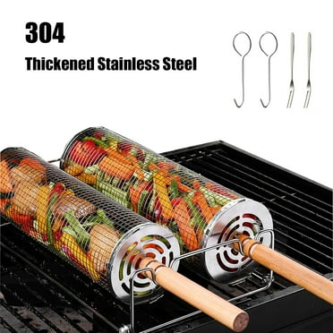 1 set 10-in-1 Stainless Steel BBQ Cage: Outdoor Grill Accessories Set ...
