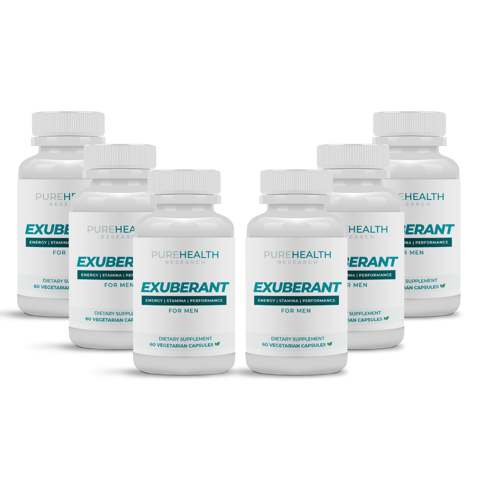 Testosterone Booster Exuberant for Men by PureHealth Research, 6 ...
