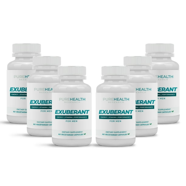 Testosterone Booster Exuberant for Men by PureHealth Research, 6 ...