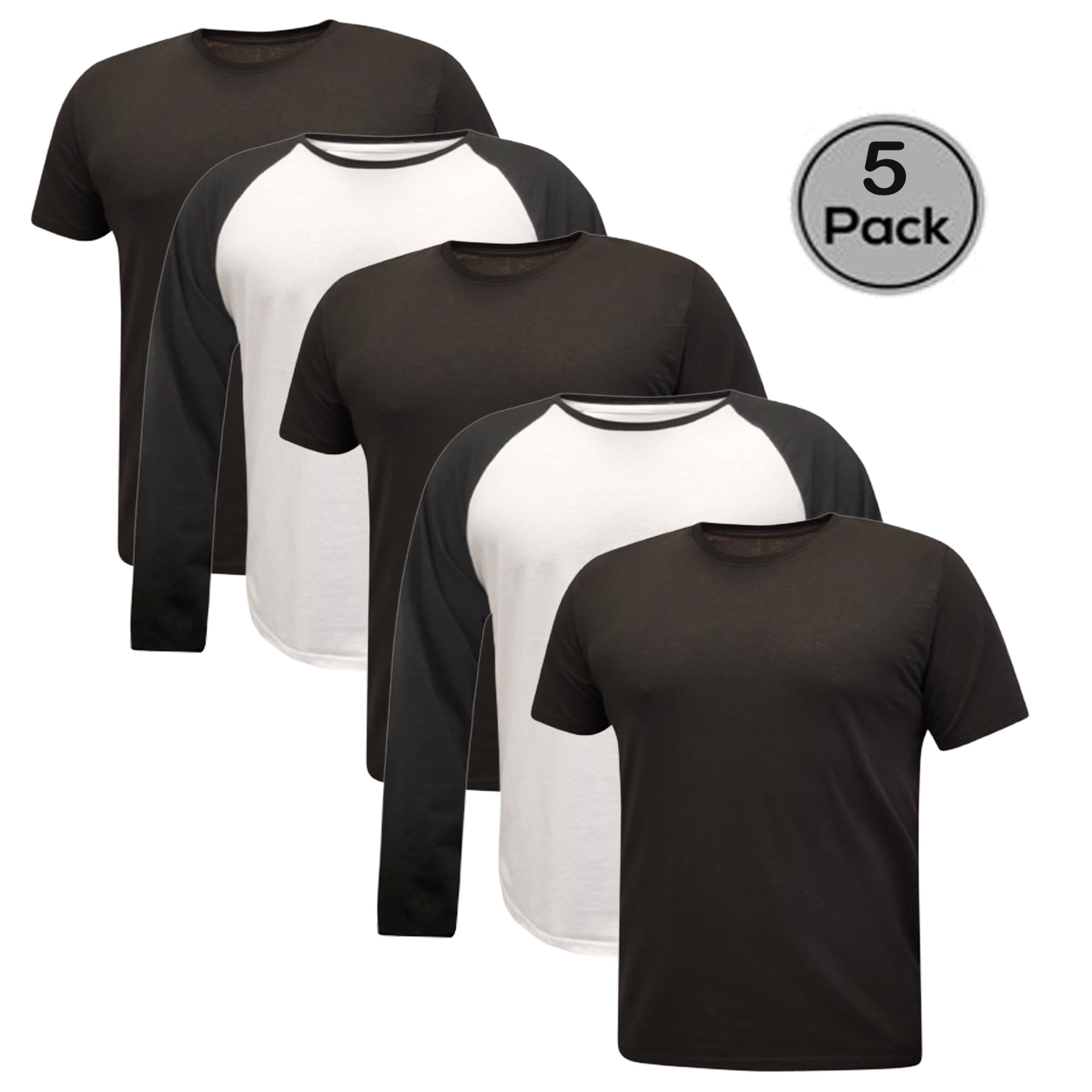 Click here for Blank Activewear  Pack Of 5 Mens T-Shirt  50/50  C... prices