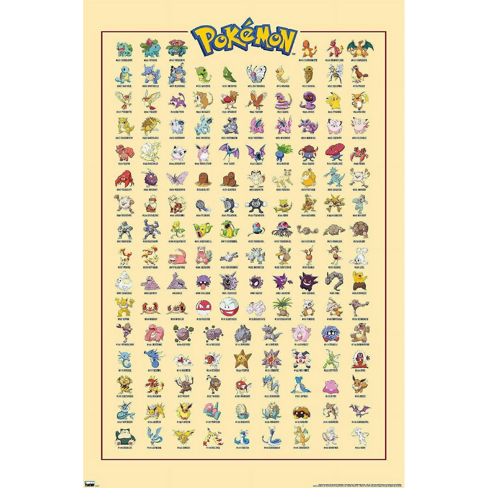 Click here for Pphaosho Pokémon Kanto Grid Version Poster Framele... prices