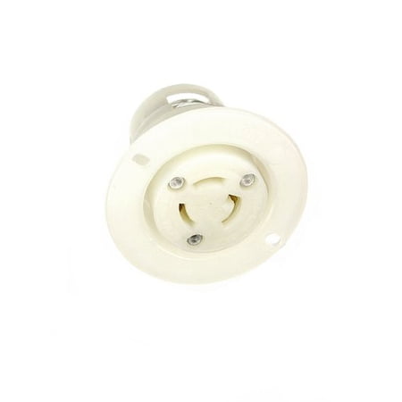 Leviton 4715-C 15 Amp, 125 Volt, Flanged Outlet Locking Receptacle ...
