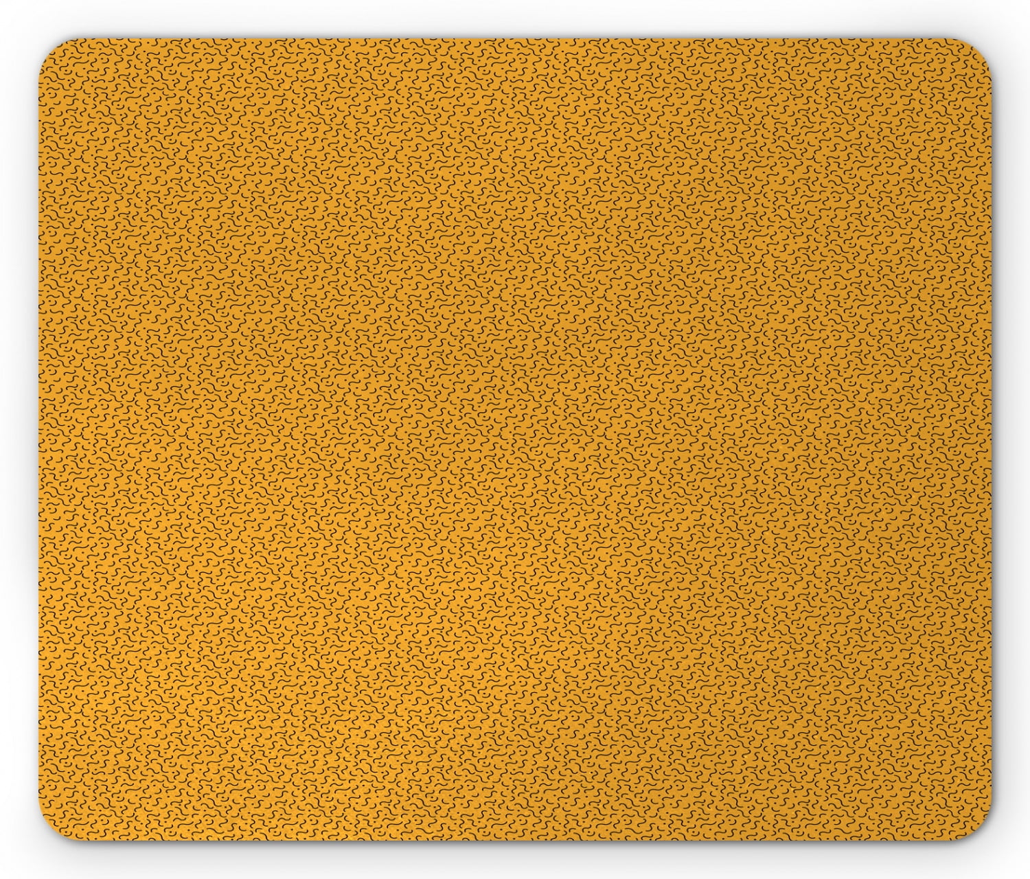 1990s Mouse Pad, Abstract Design with Dots and Swirling Lines Mustard ...