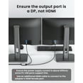 4K 60Hz DisplayPort to Dual HDMI Adapter, MST Splitter for Dual Monitor ...