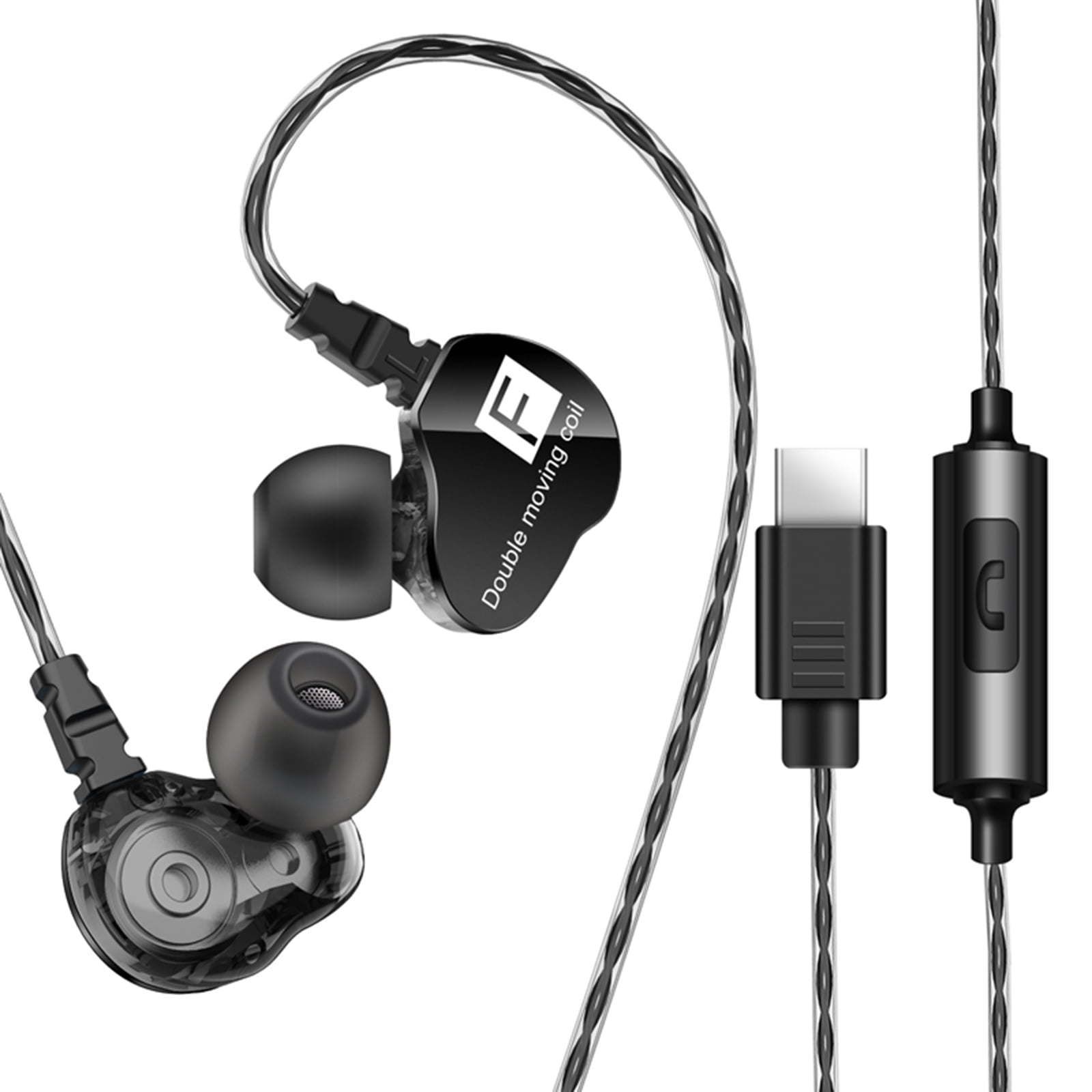 Auriculares FONGE FONGE F4 Tipo-C Auriculares con cable Doble bobina ...