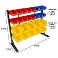 Stalwart 26 Bin Wall Mountable or Free Standing Tool Storage Rack ...