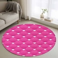 4ft Round Rug Pink Area Rugs for Living Room Bedroom Washable Non Slip ...