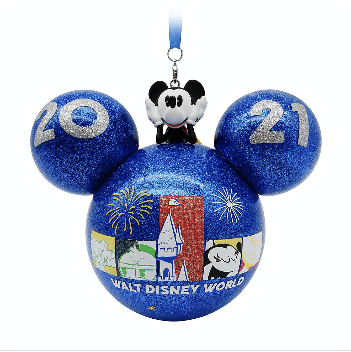 Disney Parks WDW 2021 Mickey Icon Glass Ball Christmas Ornament New ...