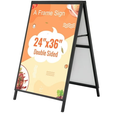 A-frame Sidewalk Cappuccino 24" x 36" Double Sided A-Frame Sidewalk ...
