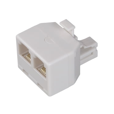 onn. Duplex In-line Telephone/Fax/Answering Machine Coupler, White ...