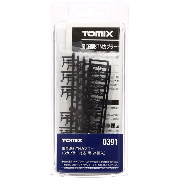 TOMIX 0391 N Gauge Dense Self TN Couplers, 24 Pieces, S Couplers, Black ...