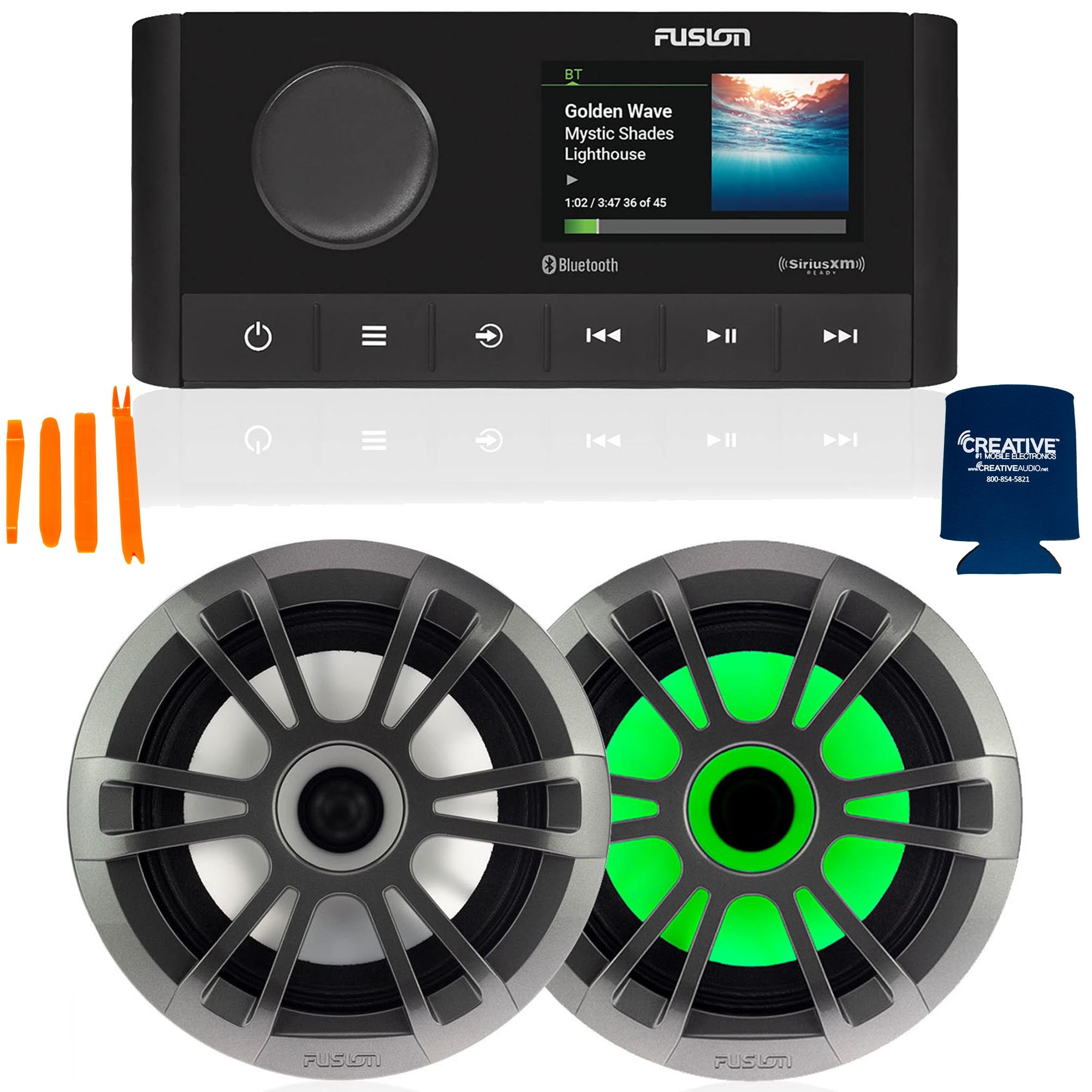 Fusion MS-RA210 Marine AM/FM/BT/NEMA2000/Sirius XM Ready Stereo with 1 ...