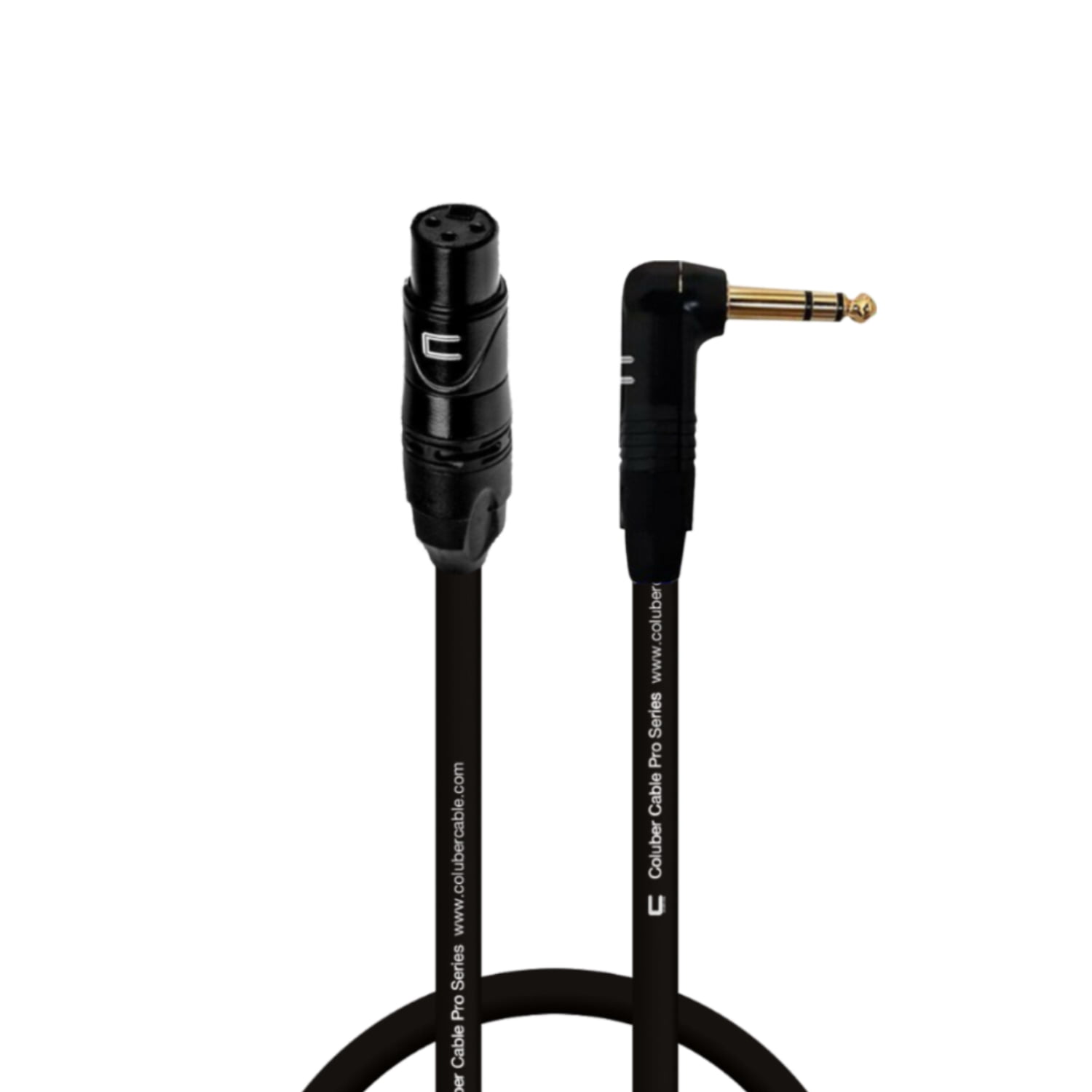 Coluber Cable - Balanced XLR Cable Female to Right Angle 1/4" TRS ...