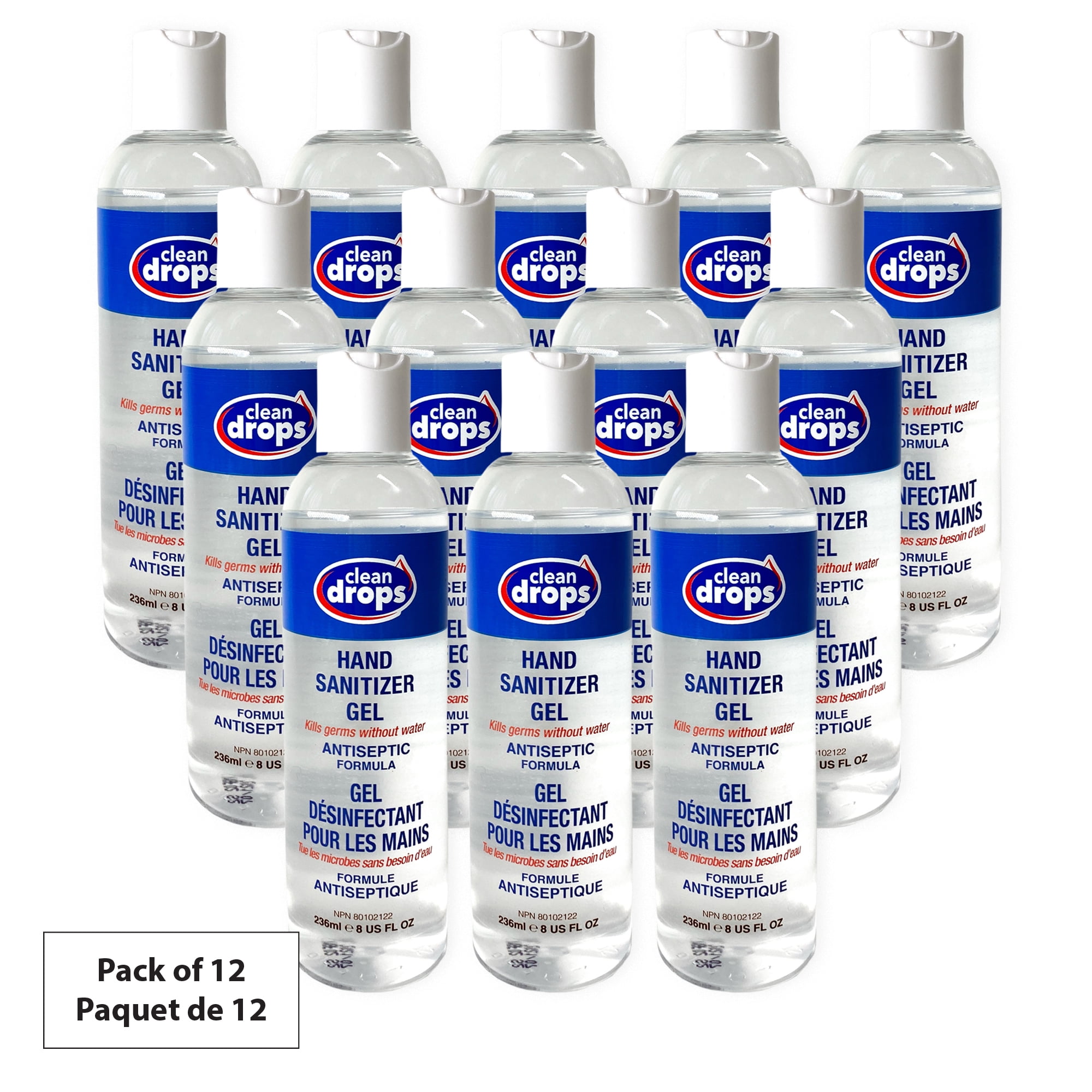 Clean Drops Hand Sanitizer Gel - 236ml (12 pack bundle) | Walmart Canada