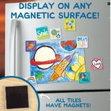 Made By Me Paint Your Own Magnetic Tile Art Kit includes 12 ceramic ...