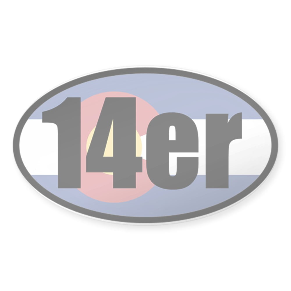 CafePress - Colorado 14Ers Sticker - Sticker (Oval) - Walmart.com
