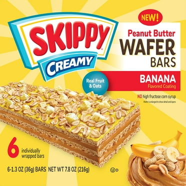 SKIPPY Creamy Peanut Butter And Chocolate Fudge Wafer Snack Bar, 7.8 Oz ...