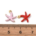 304 Stainless Steel Enamel Charms Starfish Charms Golden Mixed Color 13 ...