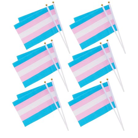 56 Pieces Rainbow Pride Flag Bisexual Gay Stick Flags Pansexual ...