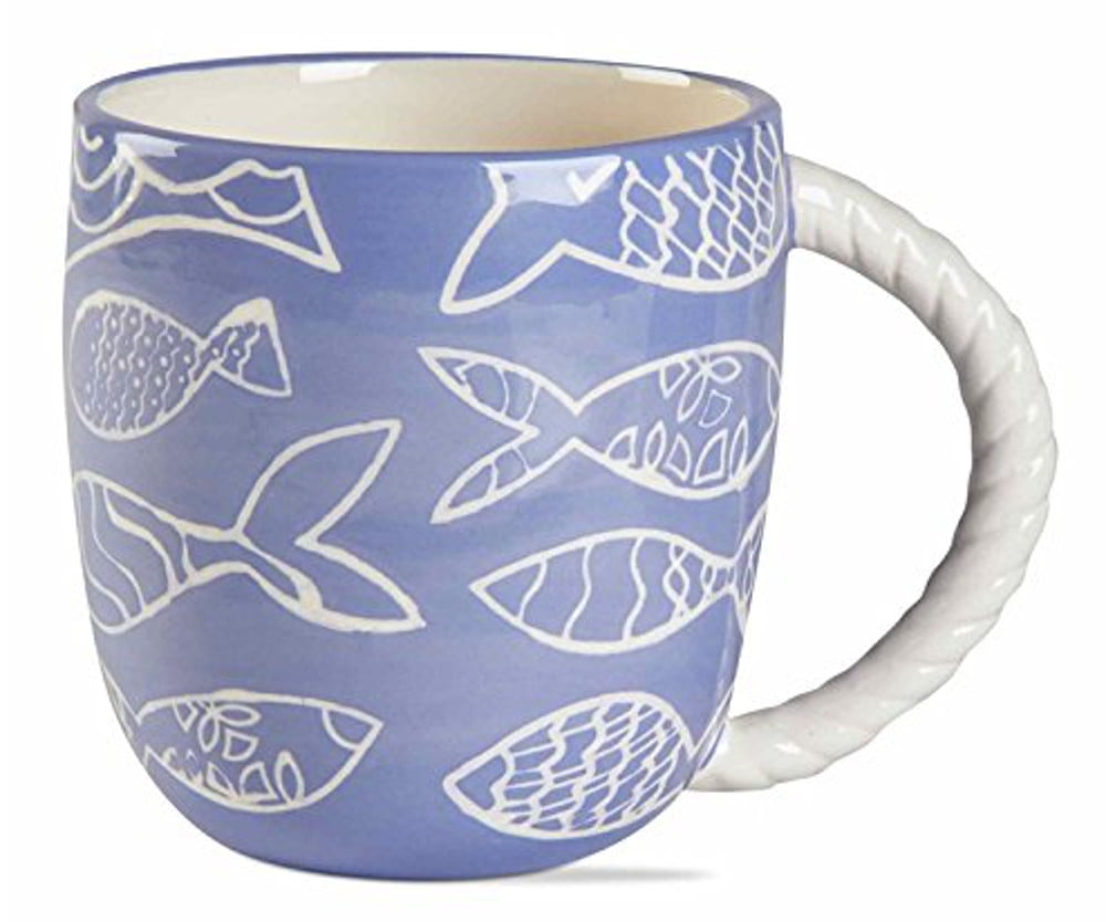 Tag Fish Nautical Sea Fishing Rope Handle Coffee Mug - Walmart.com