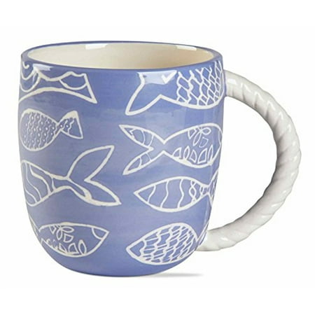 Tag Fish Nautical Sea Fishing Rope Handle Coffee Mug - Walmart.com