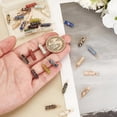 30Pcs 15 Styles Natural Stone Pendants Column Pendant Quartz Gemstone ...