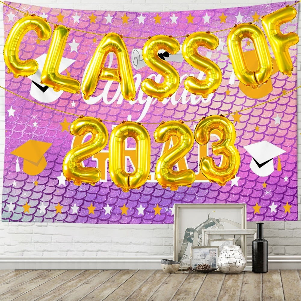 Gold Backdrop with 2023 Balloons Backdrop Backdrop Wedding Backdrop ...