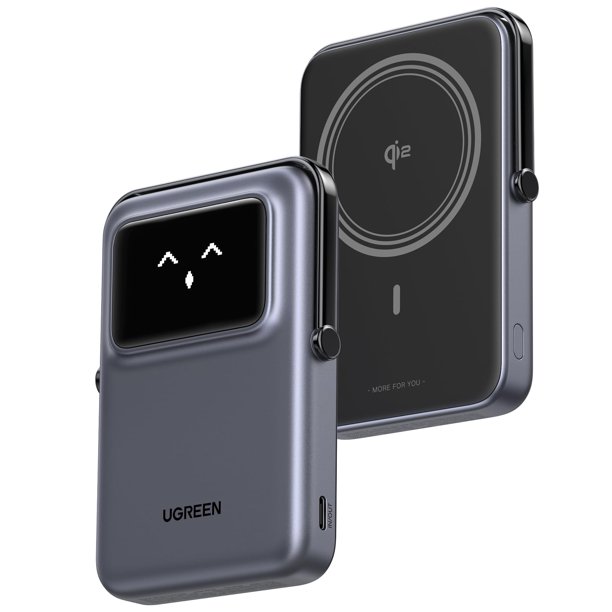UGREEN Uno Magsafe Portable Charger, Qi2 Certified 15W Magnetic Power ...