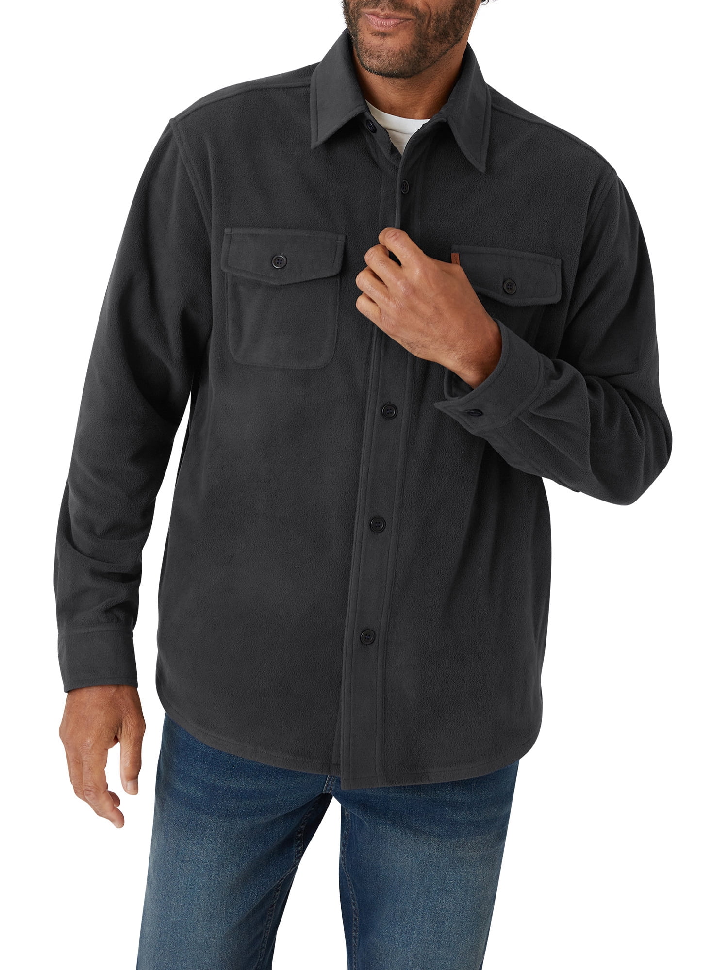 Chaps Men's Arctic Polar Fleece Shirt Jacket- Sizes XS up to 4XB ...